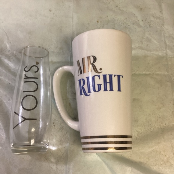 American Atelier | Dining | Mr Right Mug And Yours Glass Set | Poshmark
